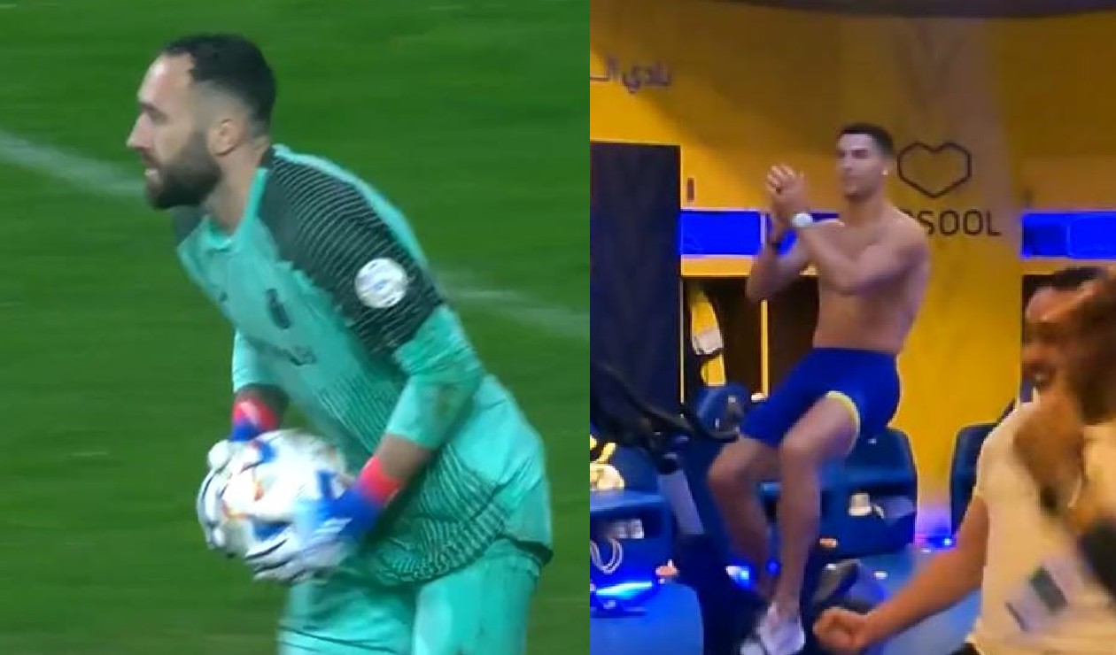 La celebración de Cristiano en pase gol de Ospina